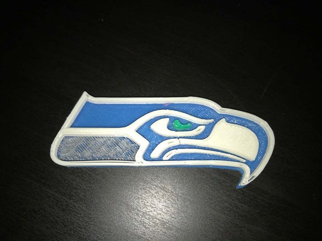 🎨 Seattle Seahawks Logo (With Different Colors and Layers)・Free STL ...